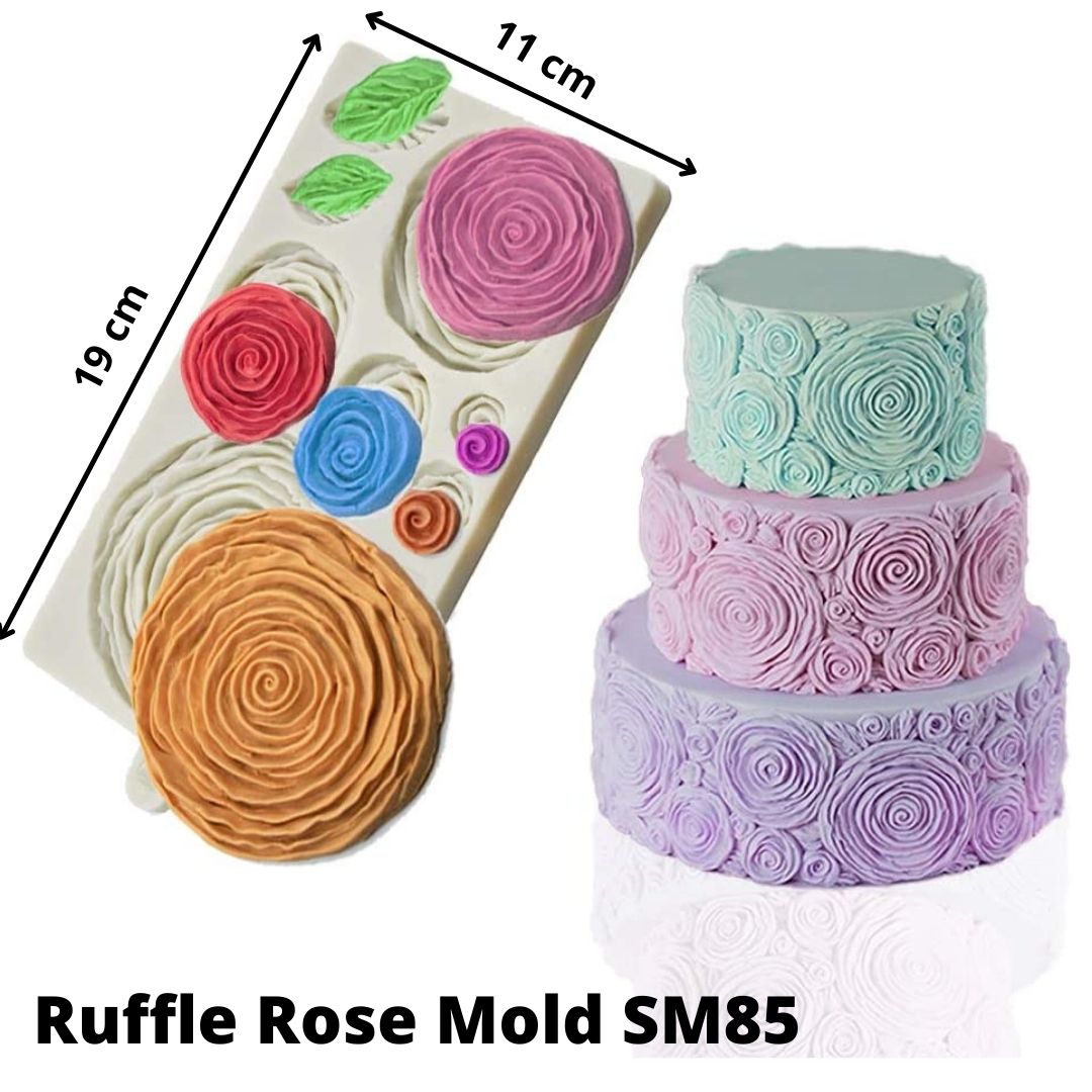 Ruffle Rose Mold SM85 - Sonkas Baking Materials