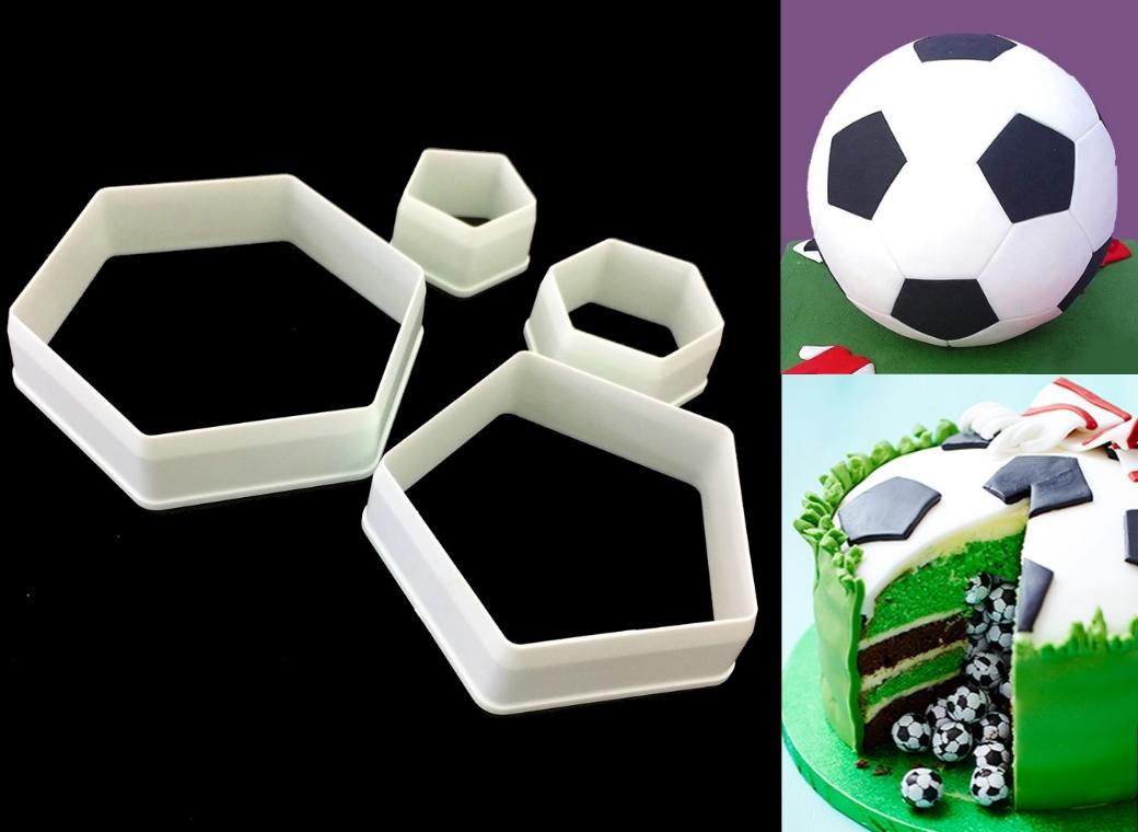Hexagon Football Cutter - Sonkas Baking Materials